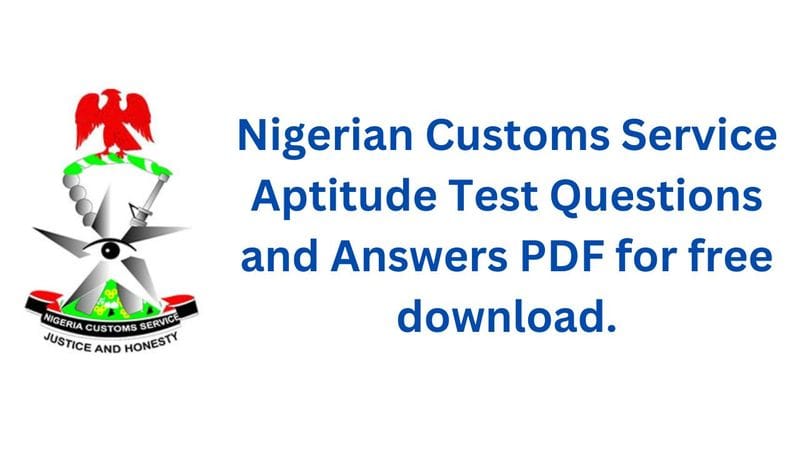 Nigerian Customs Service Aptitude Test Questions and Answers PDF for ...